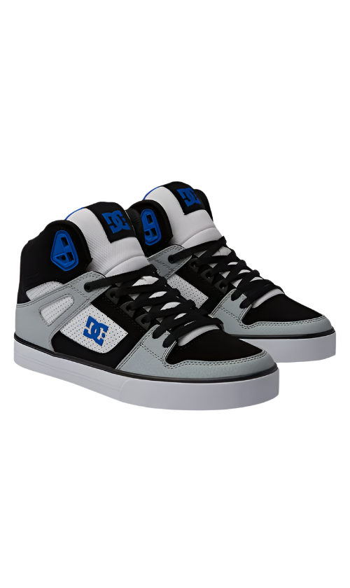 DC Pure High Top WC Mens Shoes Black/white/blue