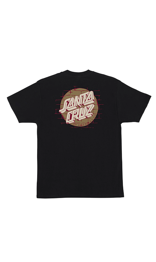 Santa Cruz Scrawl Brick Dot Mens T-Shirt Brown