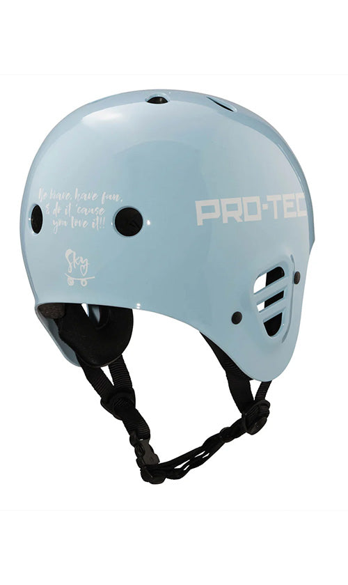 Pro-Tec Full Cut Sky Brown Certified Helmet Blue