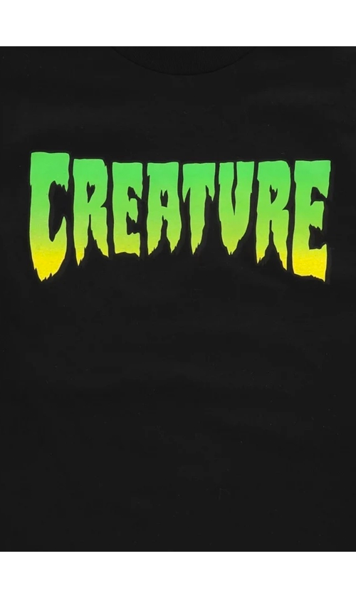 Creature Logo Mens Long Sleeve Tee Black